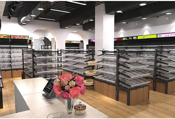 Elegant Convenience Store Fixtures / Snack Display Rack With Strong ...