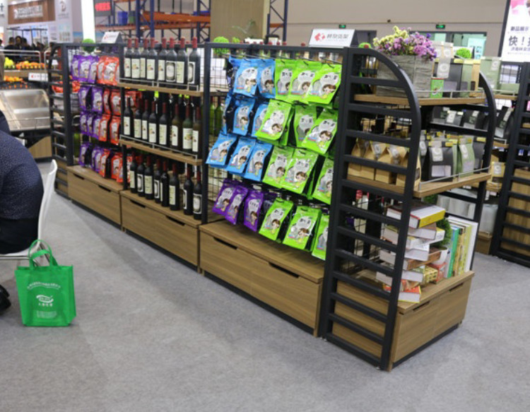 Chain Store Metal Supermarket Display Fixtures / Gondola Grocery Store ...