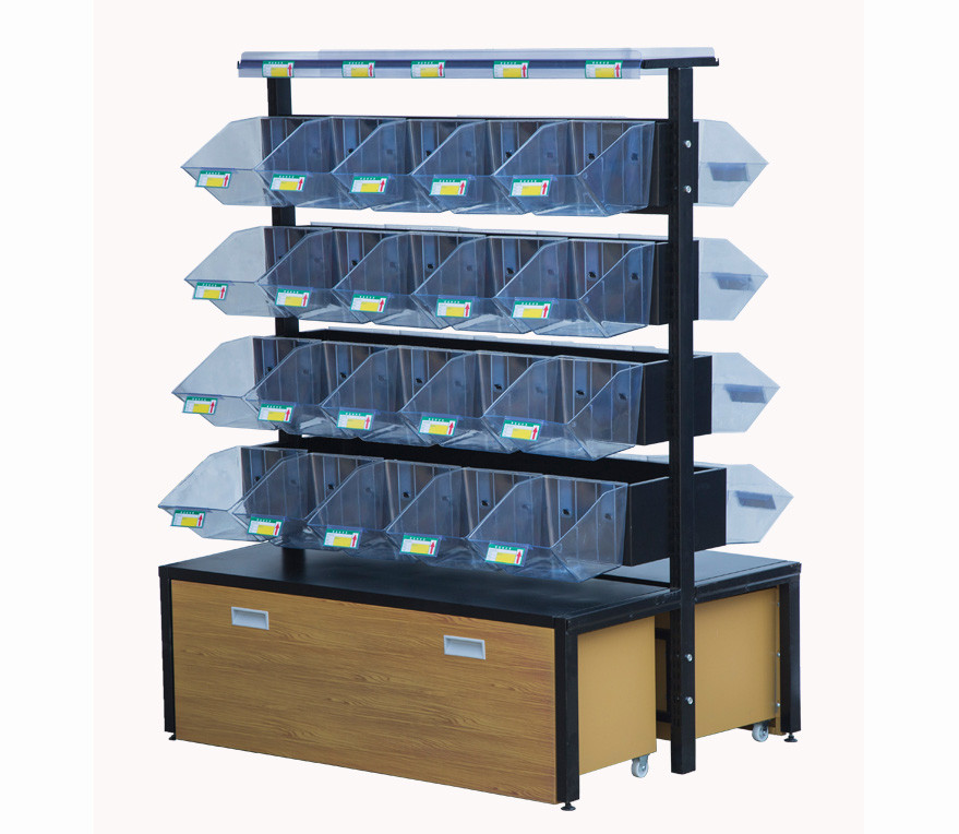 Multi Level Candy Display Case , Convenience Store Candy Racks With 20 ...