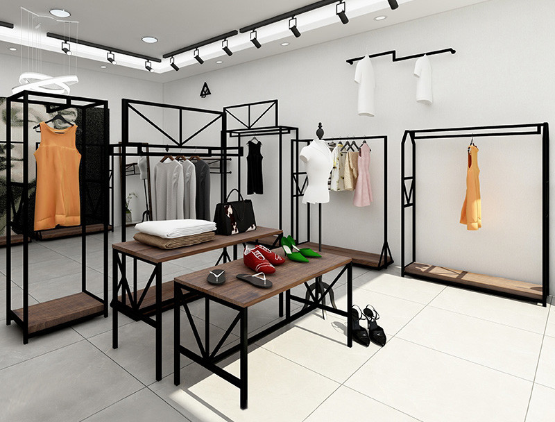 Professional Retail Clothing Display Units Steel Display Shelves For ...