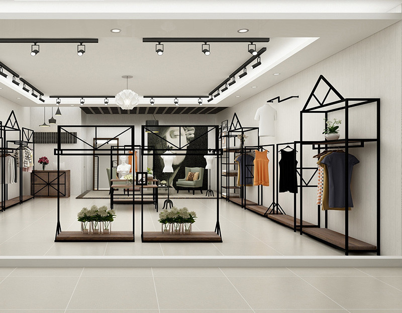 Professional Retail Clothing Display Units Steel Display Shelves For ...