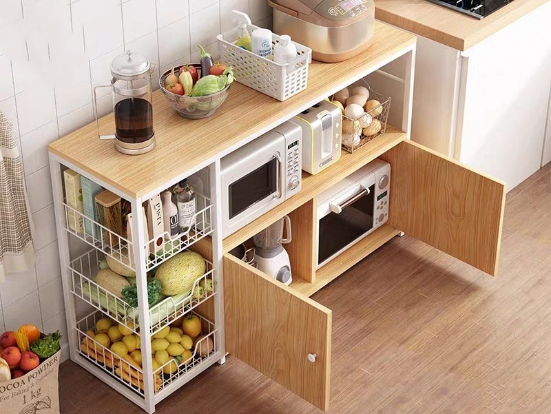 1.2 Meters 3 tier vegetable rack Black Multifunction Kitchen Appliance ...