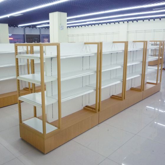 Chain Store Metal Supermarket Display Fixtures / Gondola Grocery Store ...
