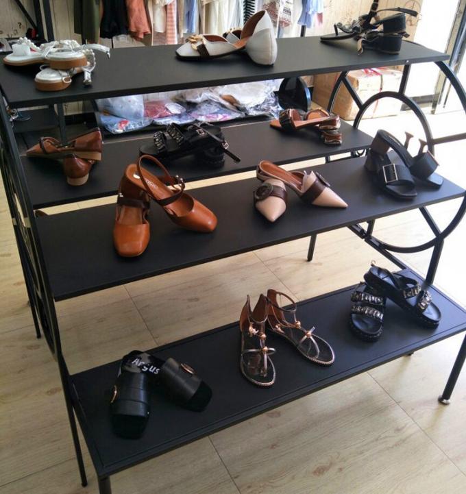 Multi Color Shoe Display Shelves Retail Shoe Display Fixtures Easy ...