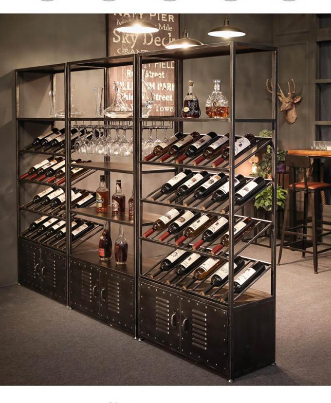 Steel Material Wine Rack Cabinet / Beer Storage Rack 800*350*1800mm