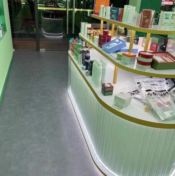 Creative Multi Level Acrylic Cosmetic Display Cabinet Oval Glowing Shop ...